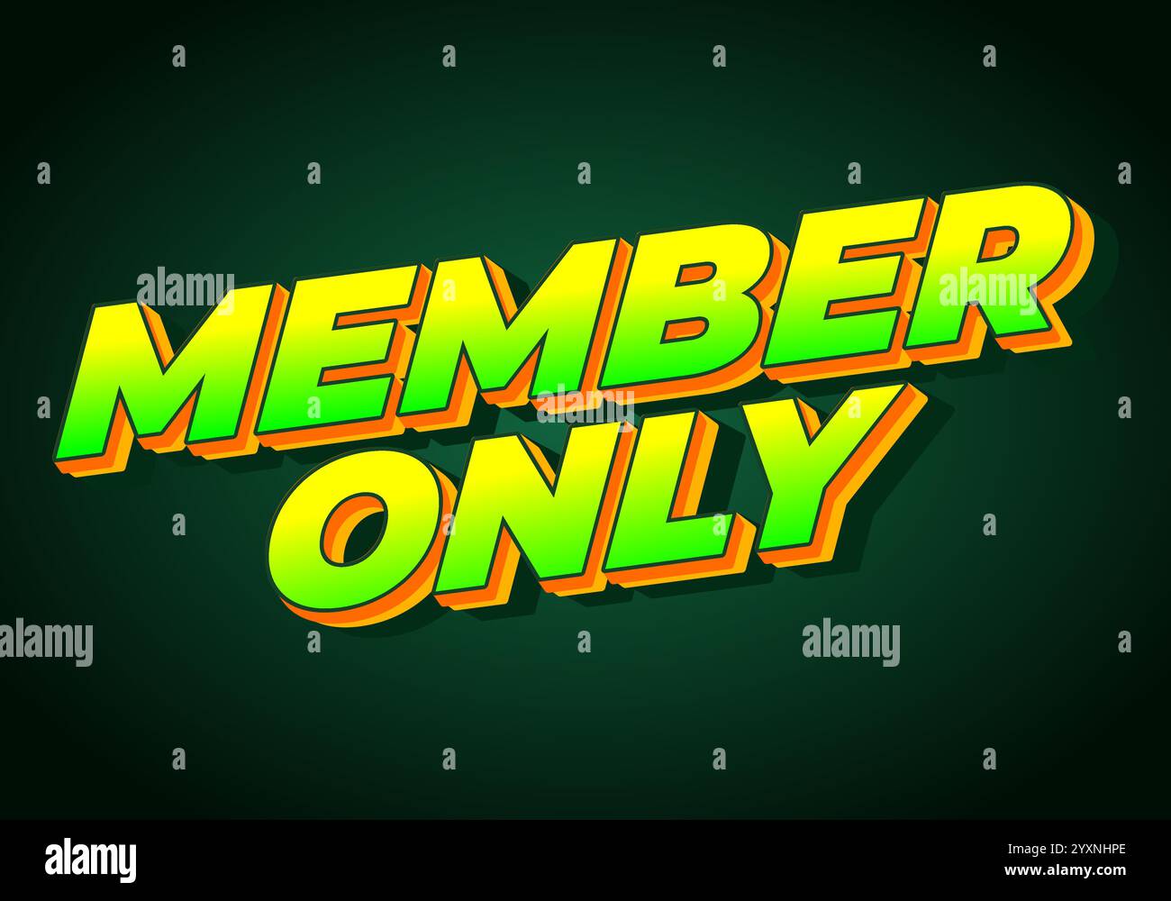 Member only. Text effect design for social media or marketing ads Stock ...