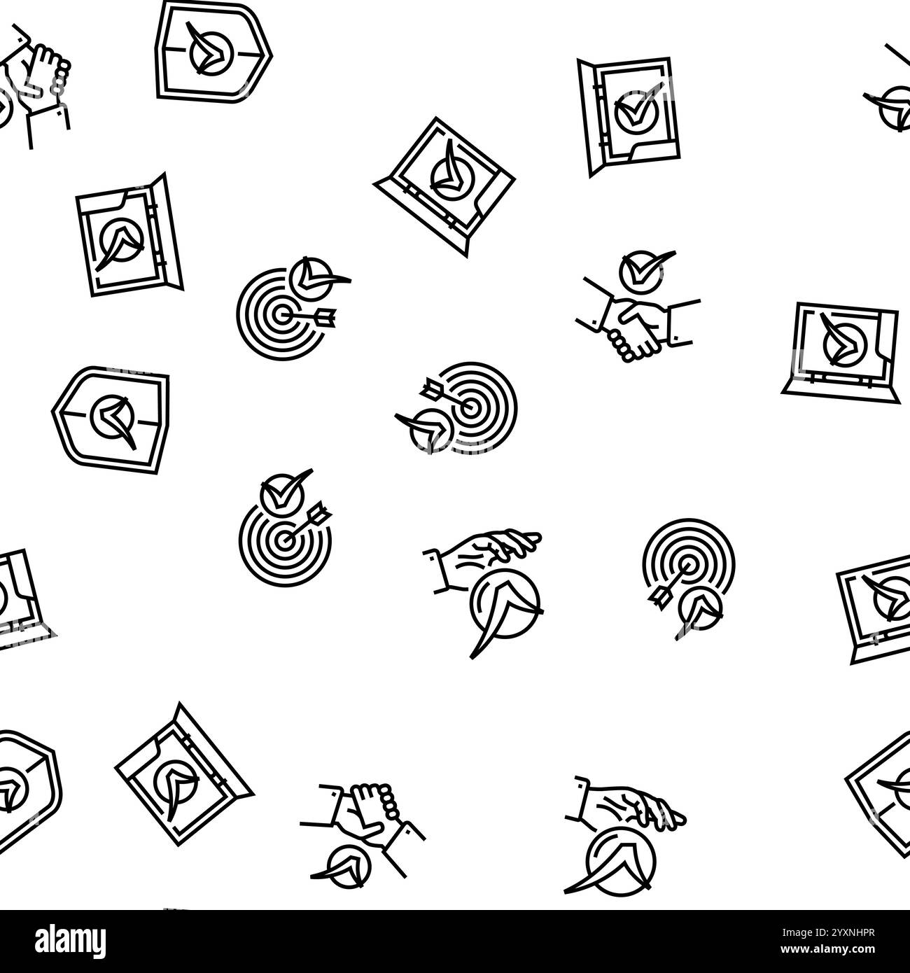 check mark tick ok seamless pattern vector Stock Vector Image & Art - Alamy