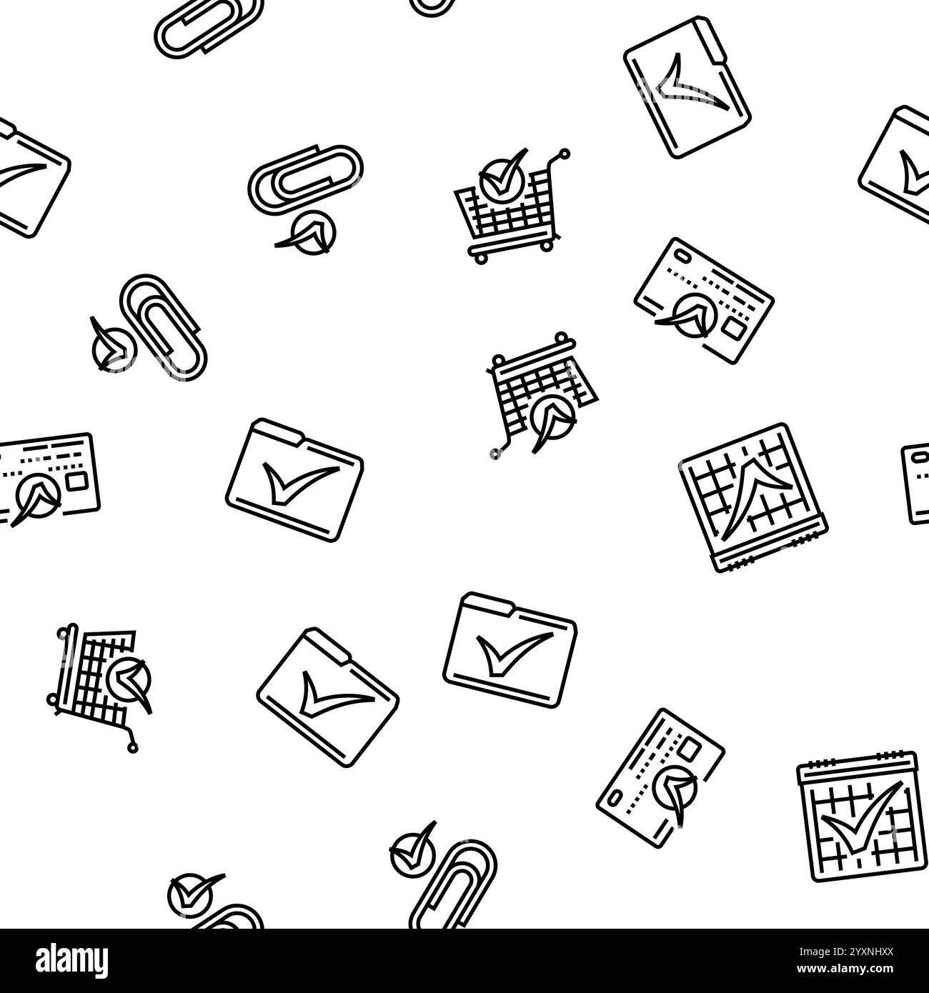 check mark tick ok seamless pattern vector Stock Vector Image & Art - Alamy