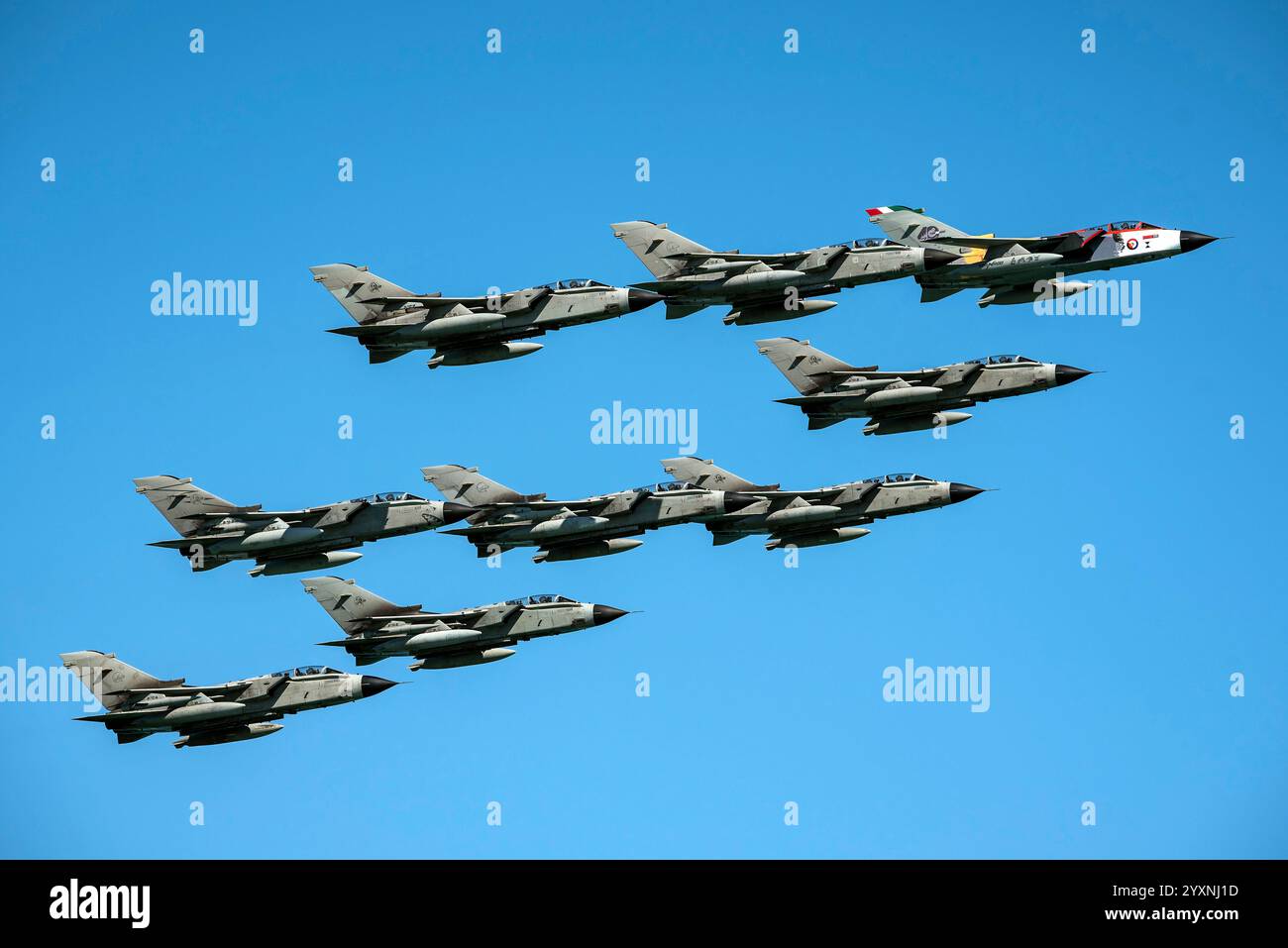 A formation of Italian Air Force Tornado IDS and ECR aircraft Stock ...
