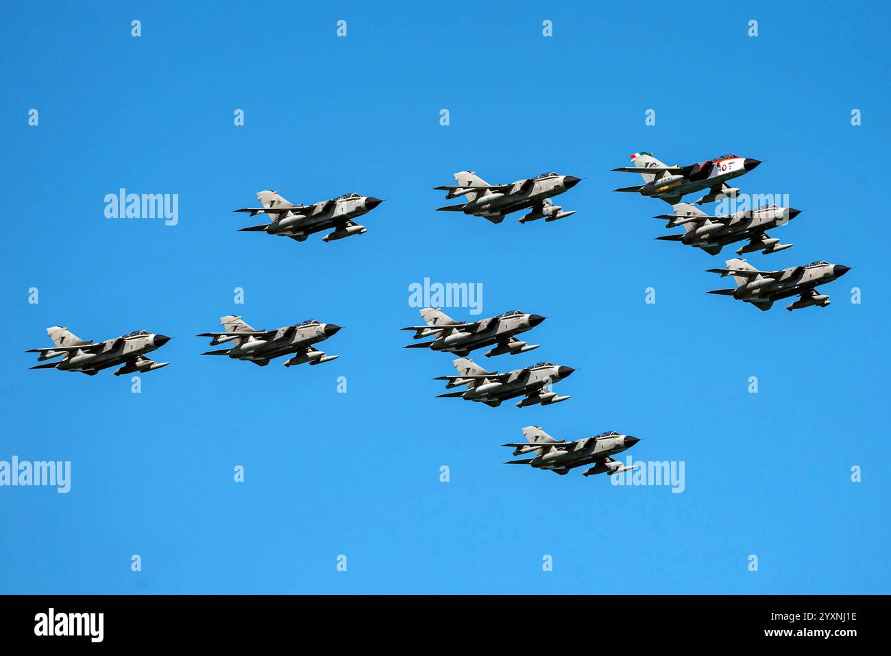 A formation of Italian Air Force Tornado IDS and ECR aircraft Stock ...