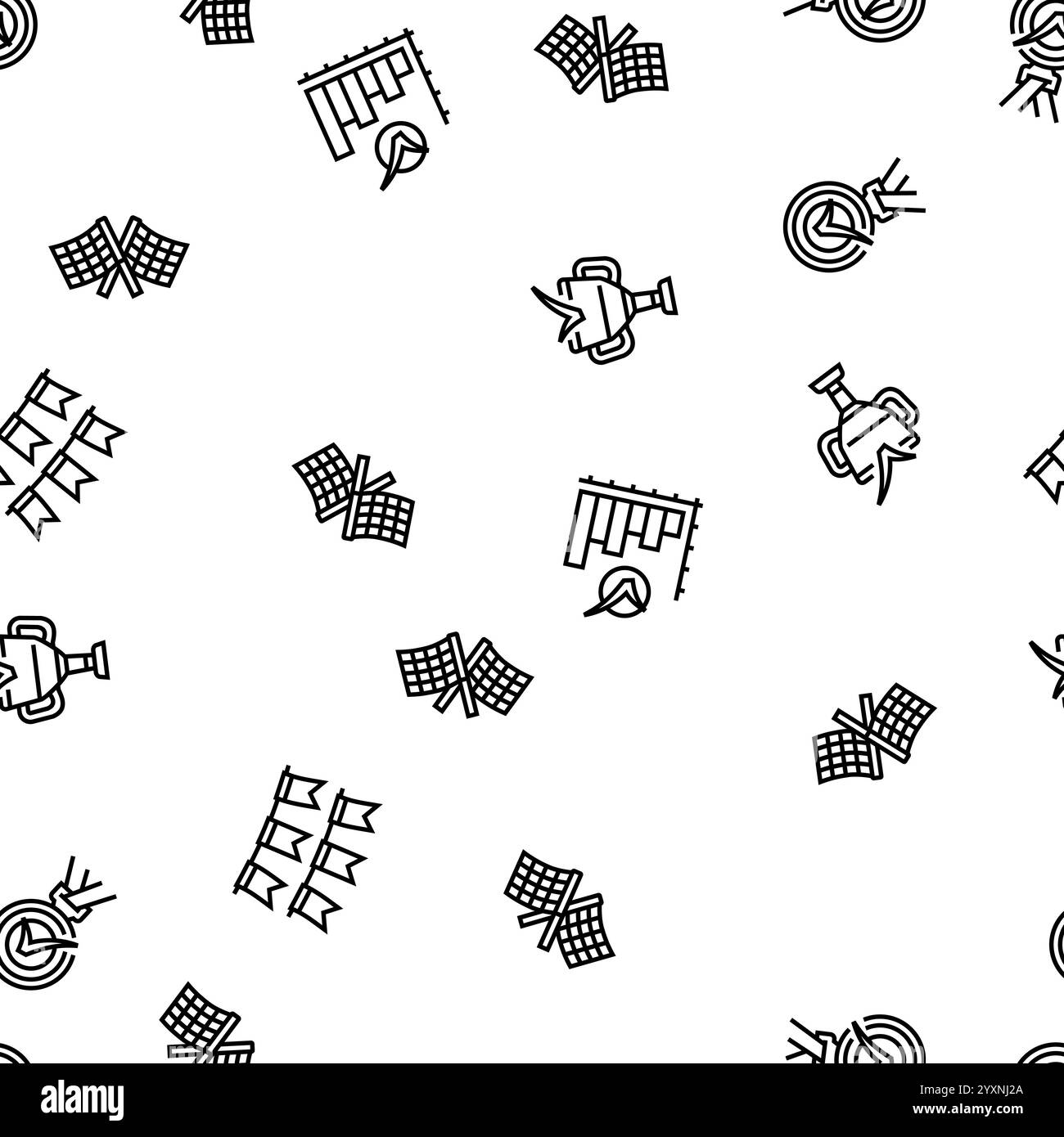 check mark tick ok vector seamless pattern thin line illustration Stock ...