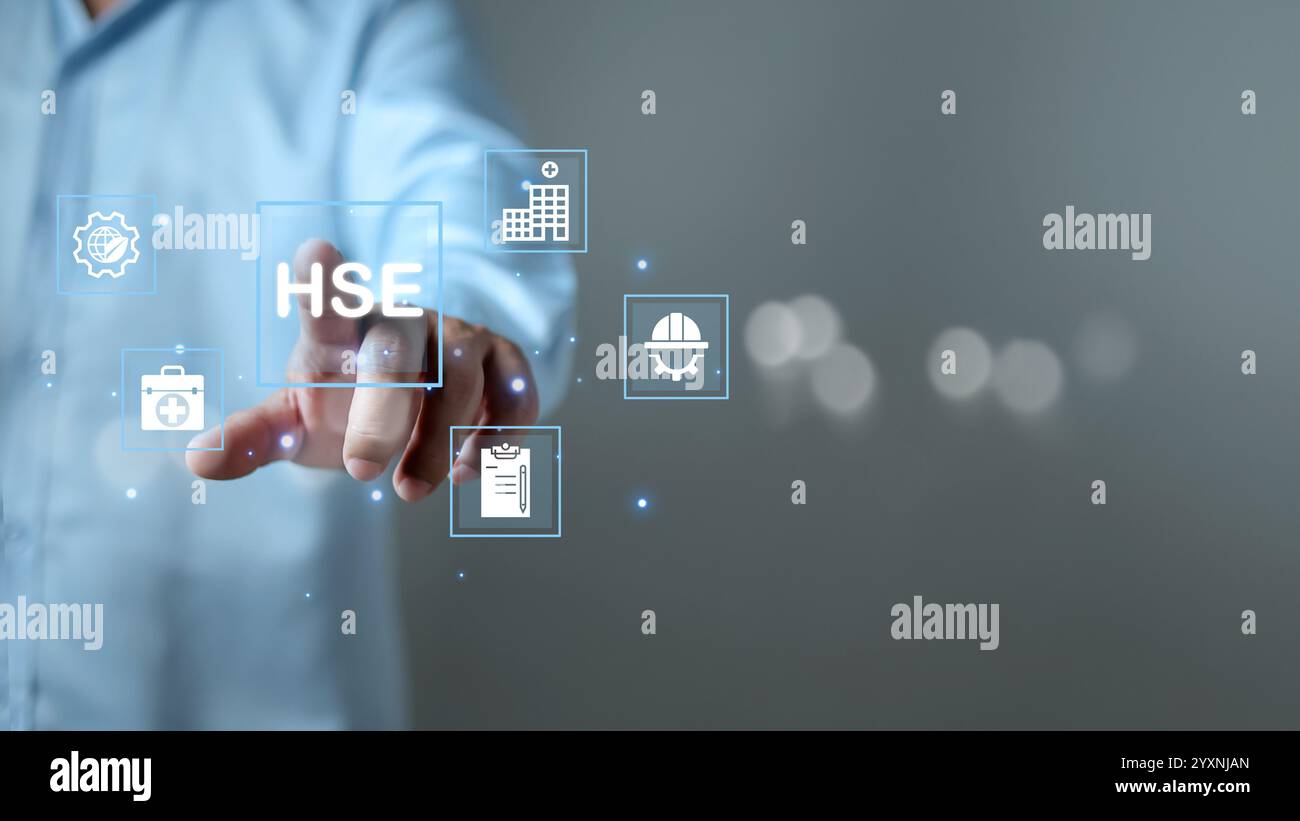 HSE, Health safety environment concept, Standard safe industrial work ...