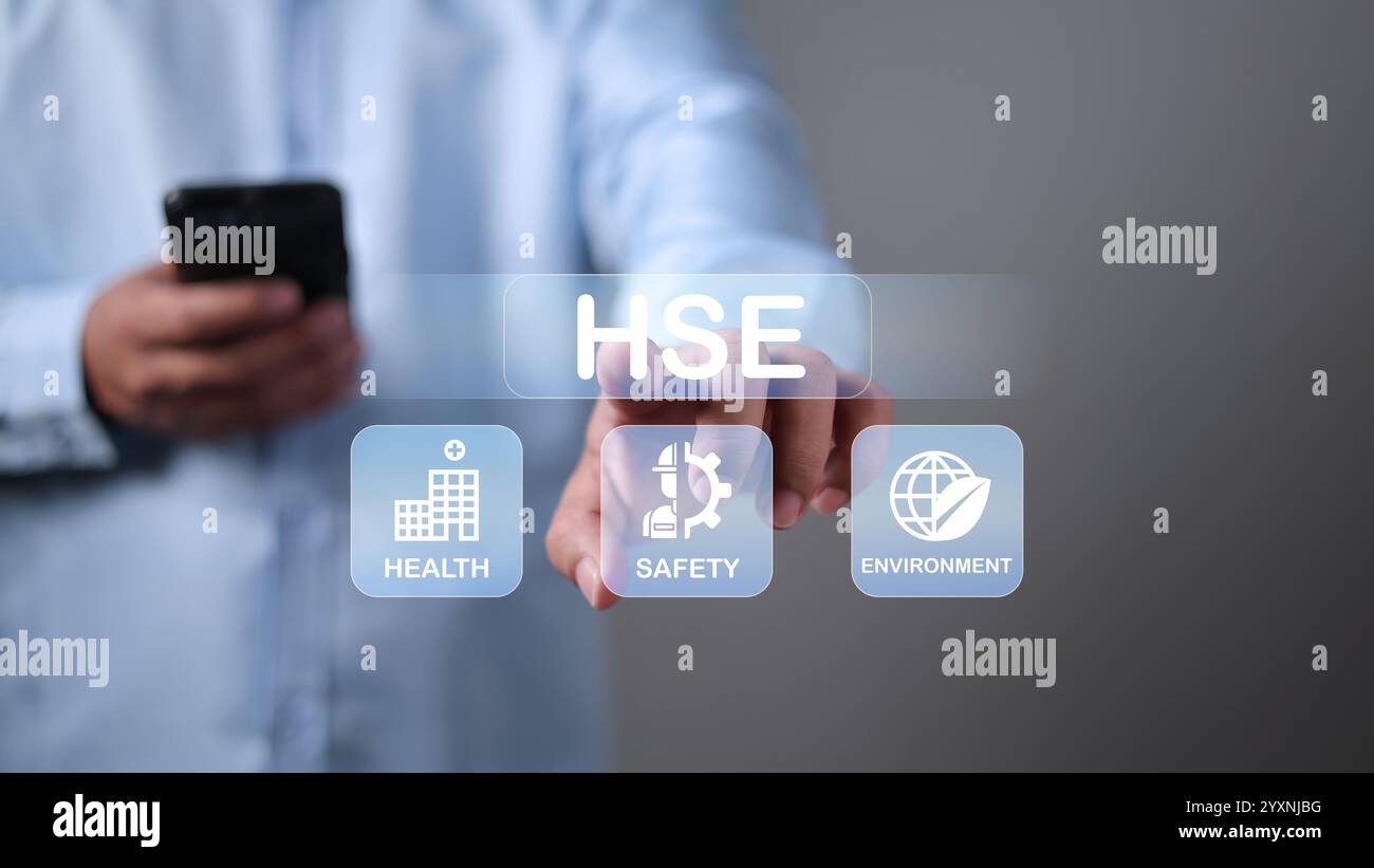 HSE, Health safety environment concept, Standard safe industrial work ...