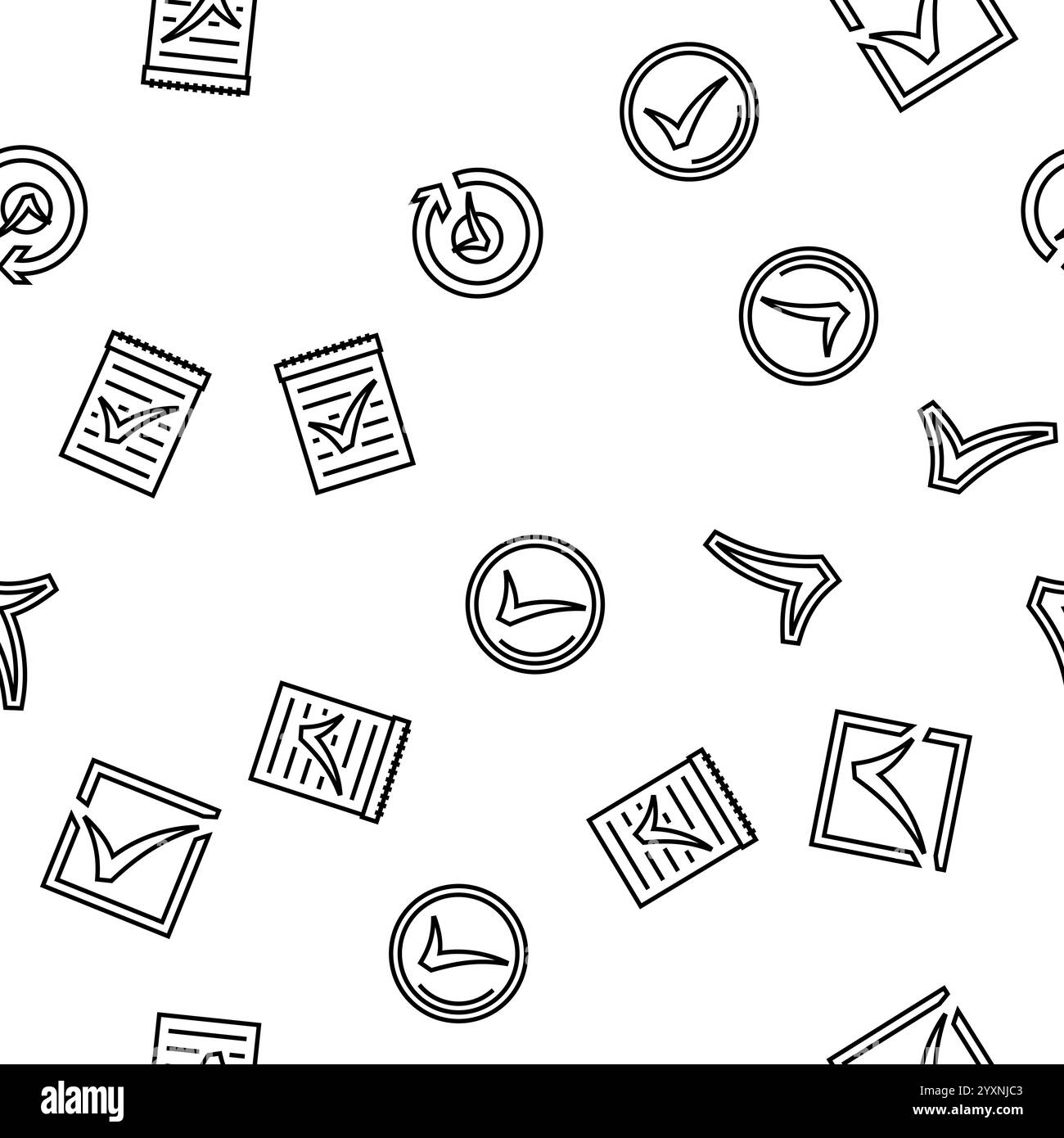 check mark tick ok seamless pattern vector Stock Vector Image & Art - Alamy