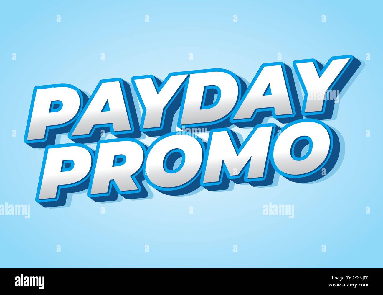 Promo day, text effect design in 3 dimensions style with modern colors ...