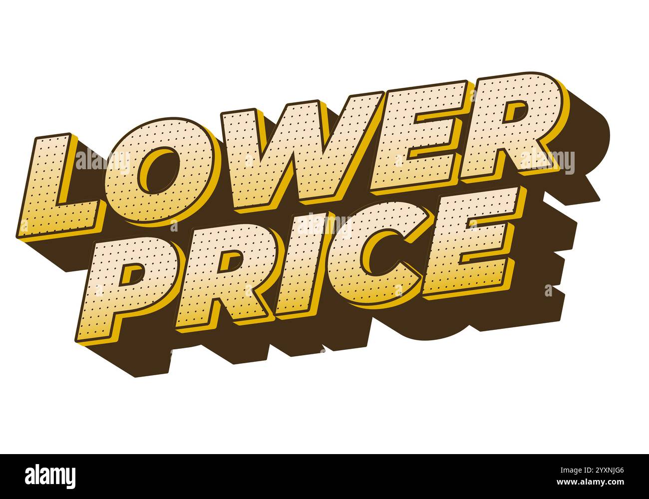 Lower price. Text effect design with modern colors and 3D font look ...