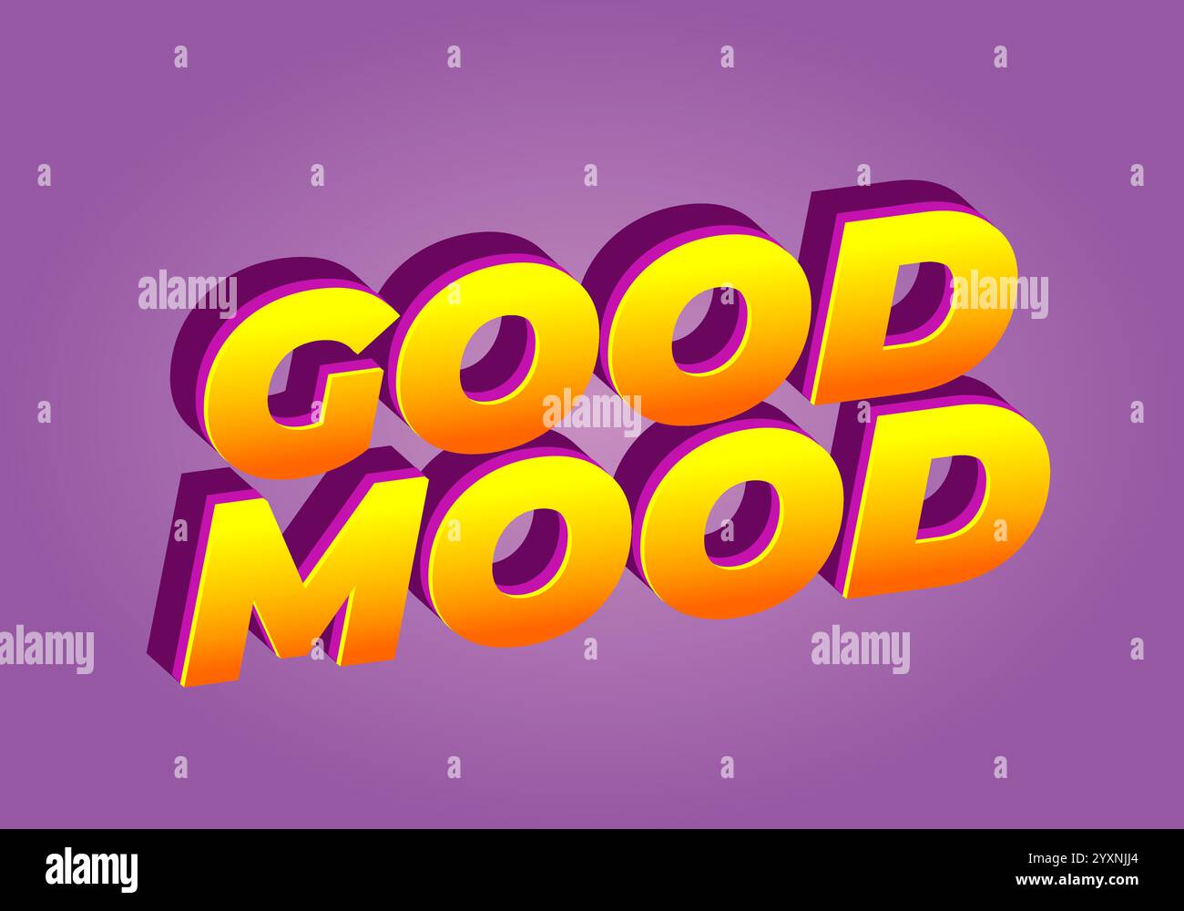 Good mood. Text effect design in eye catching colors with 3D look Stock ...