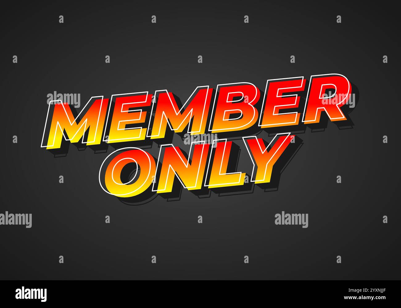 Member only. Text effect design for social media or marketing ads Stock ...