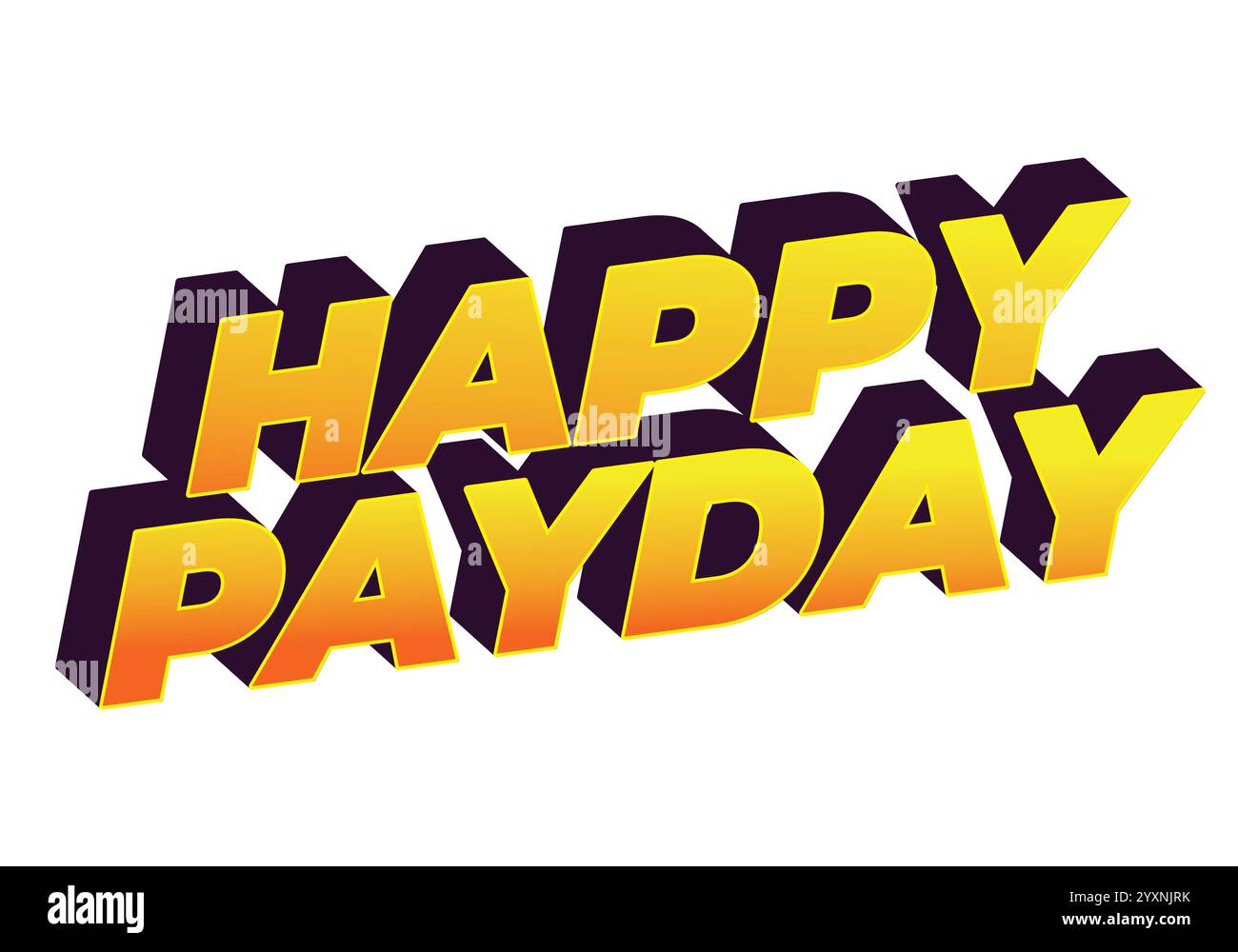 Happy payday text effect design for social media ads. 3D style Stock ...