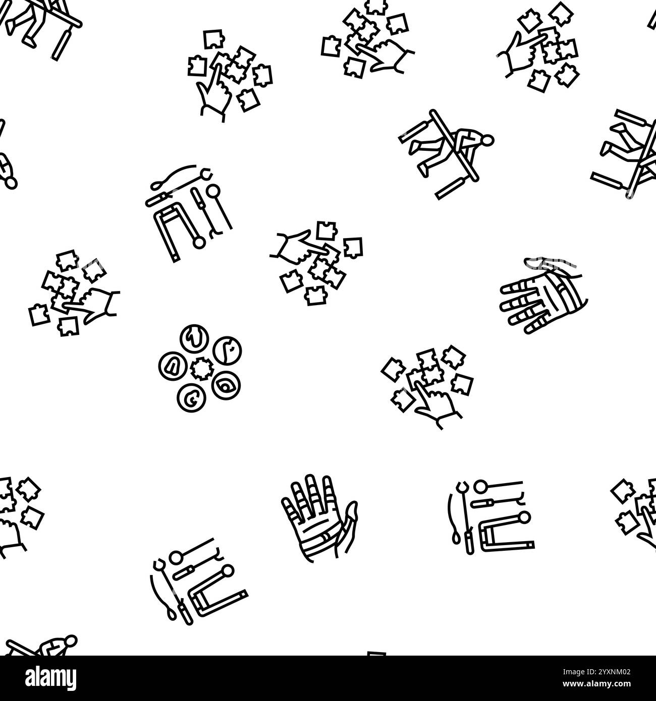occupational therapist health seamless pattern vector Stock Vector ...