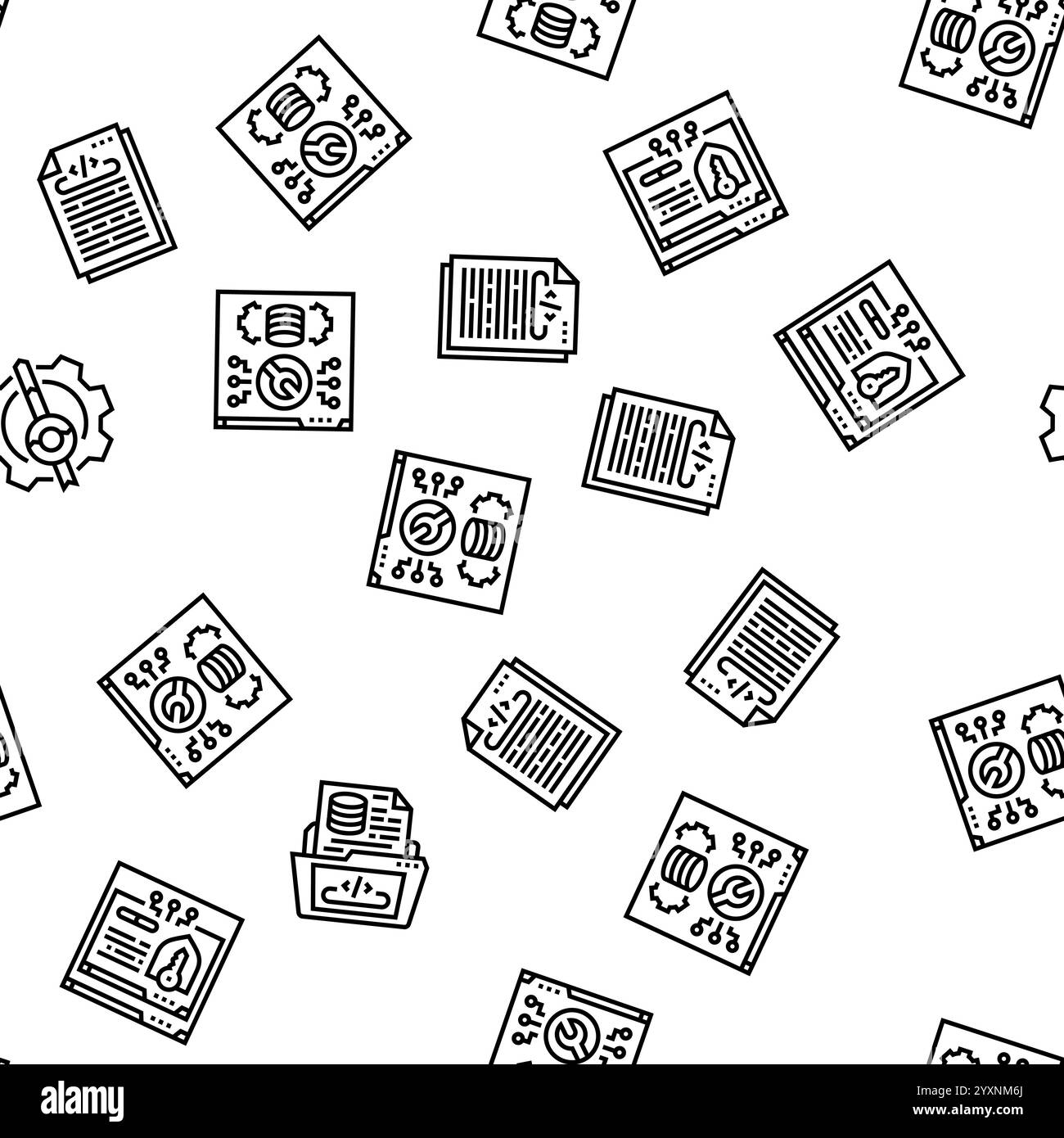 Software Engineer Computer Code Seamless Pattern Vector Stock Vector Image And Art Alamy