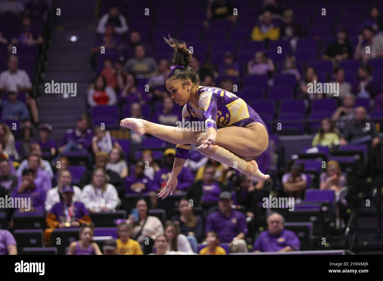 Baton Rouge, LA, USA. 16th Dec, 2024. LSU's Konnor McClain competes on ...