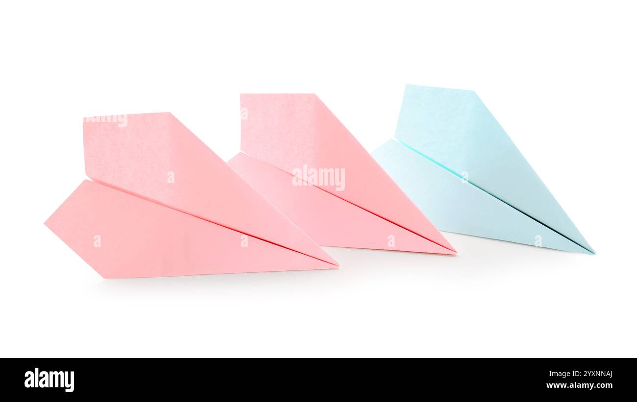 Blue paper planes on hi-res stock photography and images - Alamy