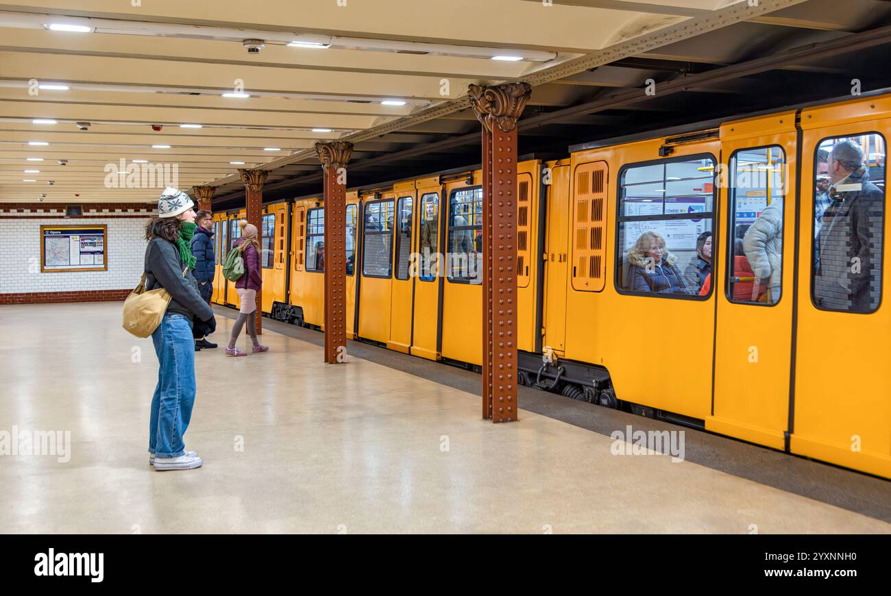 Opera metro station Budapest 2025, Budapest, Hungary Stock Photo - Alamy