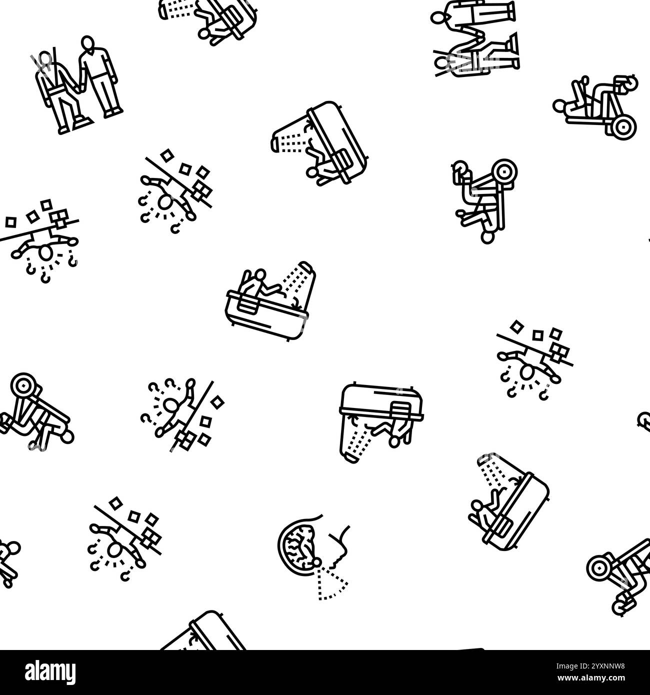 occupational therapist health seamless pattern vector Stock Vector ...