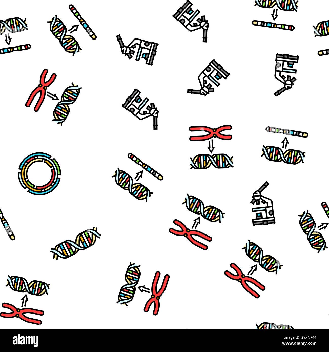 genetic engineering crispr genome seamless pattern vector Stock Vector ...