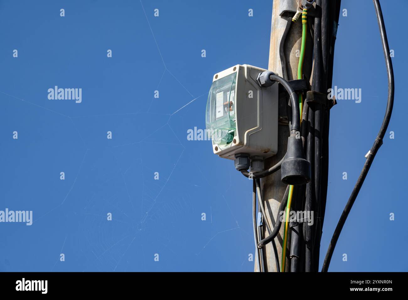 Electricity box on pole hi-res stock photography and images - Alamy