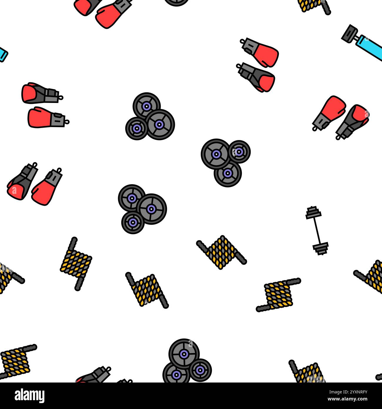 Fitness kettlebell battle rope Stock Vector Images - Alamy