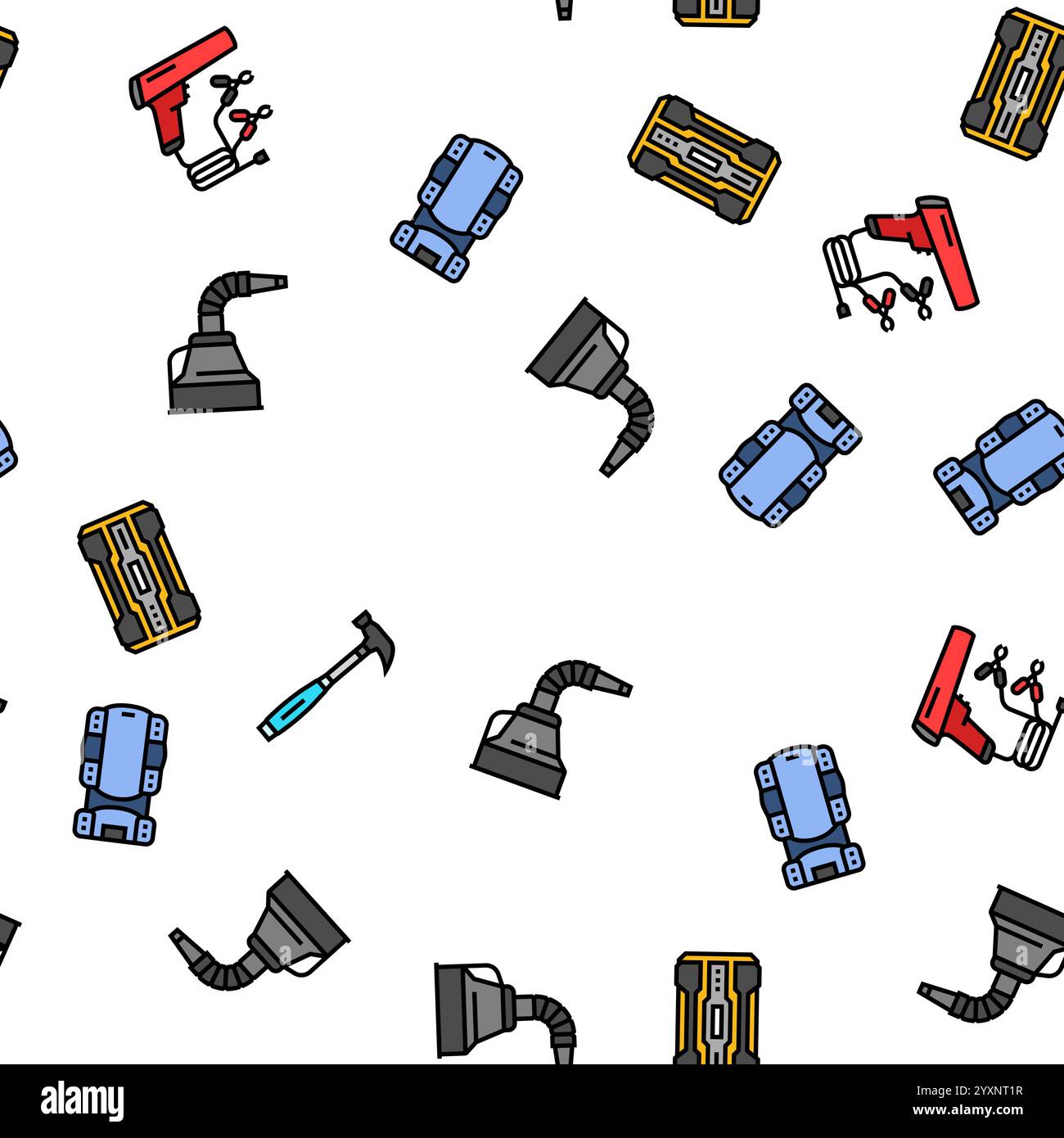car repair tools wrench seamless pattern vector Stock Vector Image & Art - Alamy