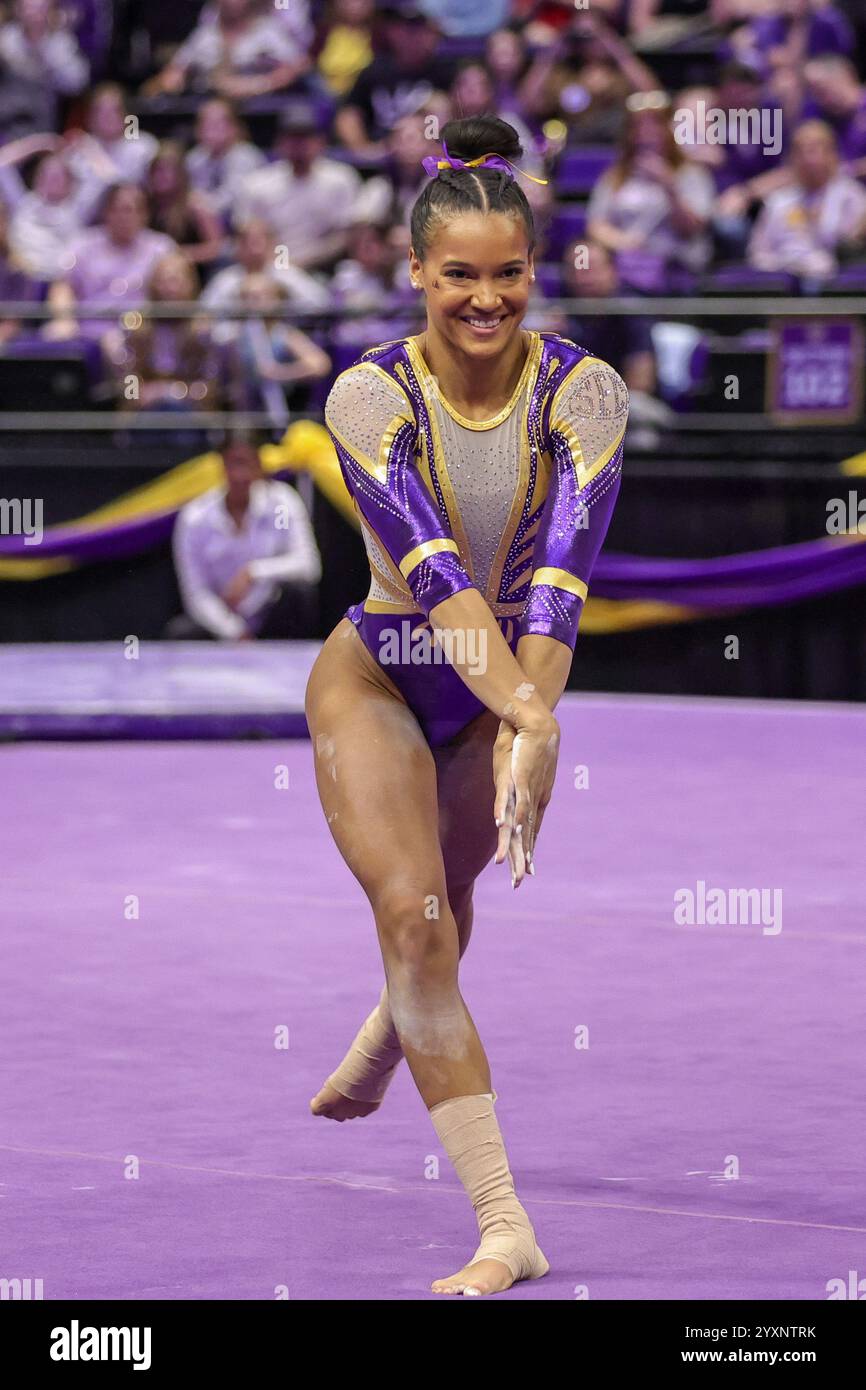 Baton Rouge, LA, USA. 16th Dec, 2024. LSU's Haleigh Bryant performs her ...