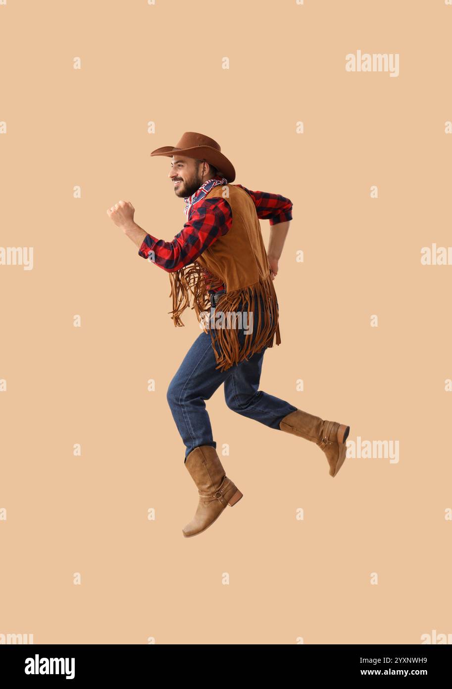 Portrait smiling western style cowboy hi-res stock photography and ...