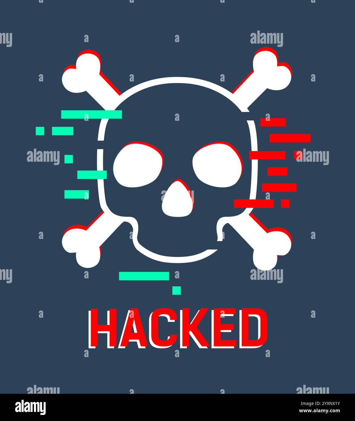 A white skull. The red hacker. hacking and TROJAN Stock Vector Image ...