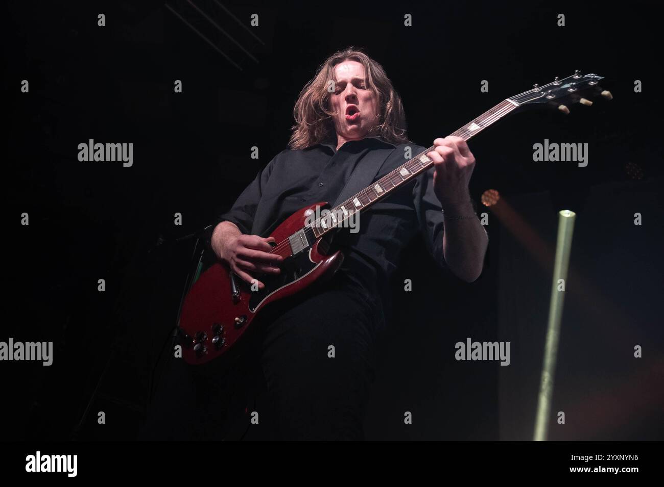 Ruaraidh MacFarlane of Gun performing at Barrowland, Glasgow, 14th ...