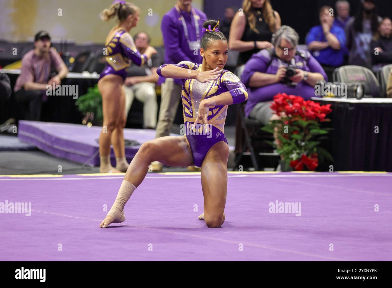 Baton Rouge, LA, USA. 16th Dec, 2024. LSU's Haleigh Bryant performs her ...