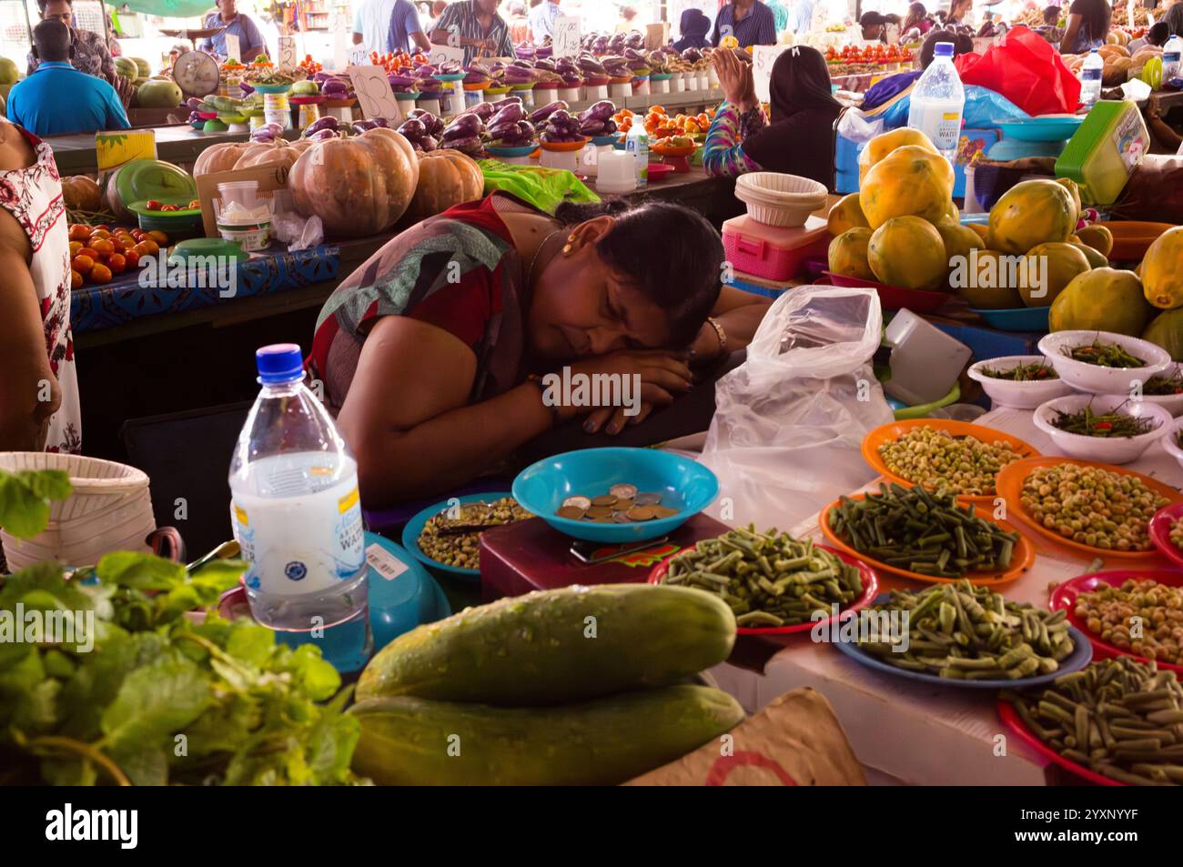 Nadi Municipal Market, Full of colour with vibrant happy traders ...