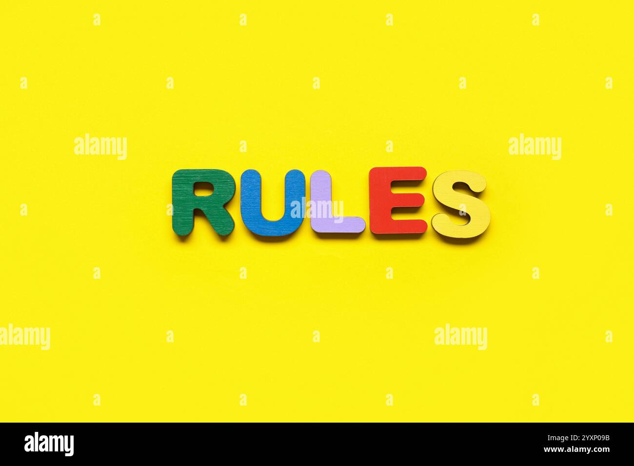 Top view rules word hi-res stock photography and images - Alamy