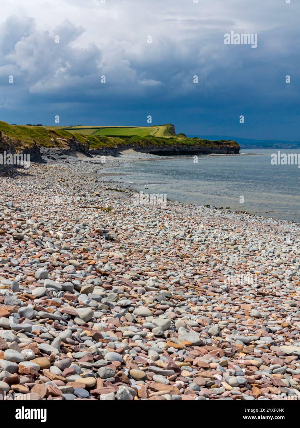 View of the rocky beach at Kilve in north Somerset England UK a Site of ...