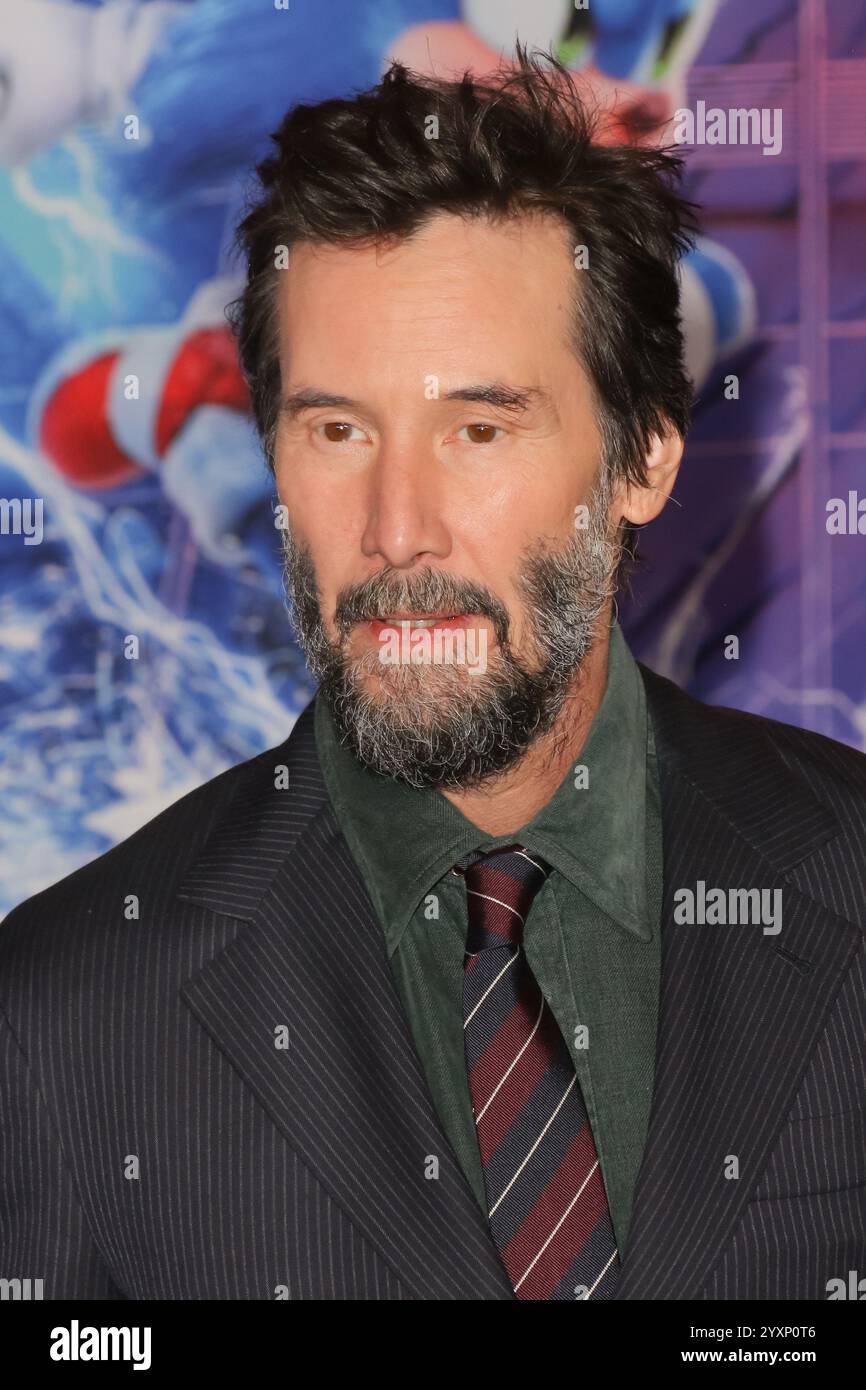 Los Angeles, USA. 16th Dec, 2024. Keanu Reeves at "Sonic the Hedgehog 3 ...