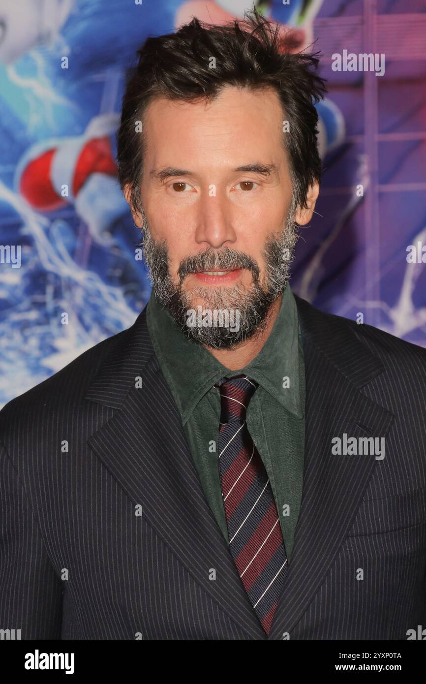 Los Angeles, USA. 16th Dec, 2024. Keanu Reeves at "Sonic the Hedgehog 3 ...