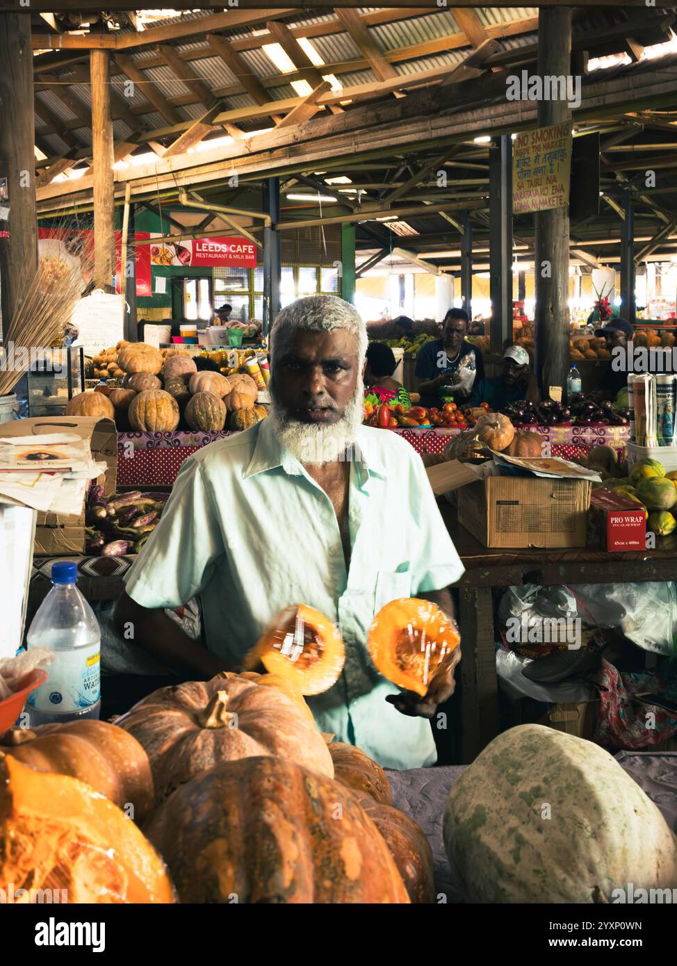 Nadi Municipal Market, Full of colour with vibrant happy traders ...