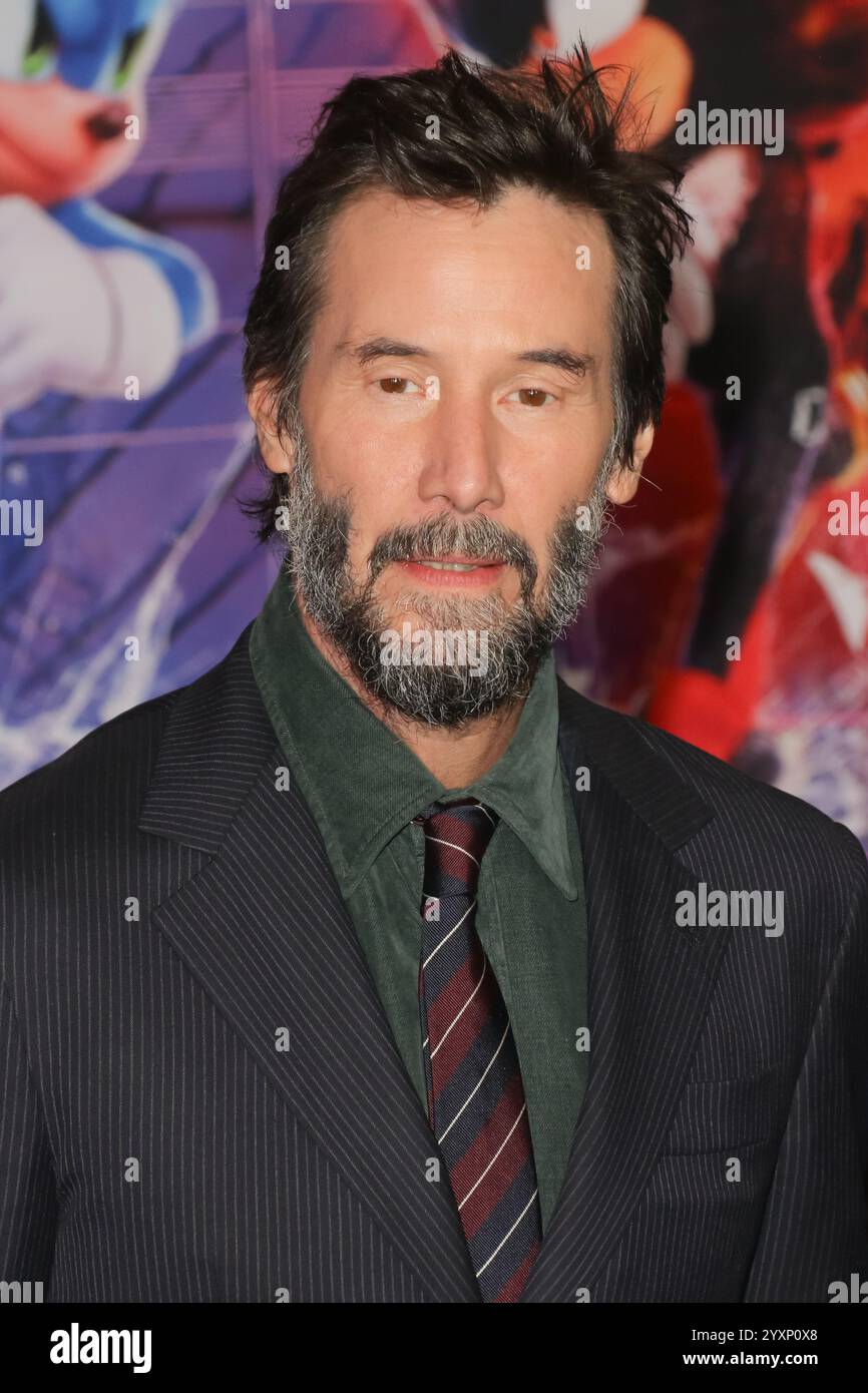 Los Angeles, USA. 16th Dec, 2024. Keanu Reeves at "Sonic the Hedgehog 3 ...