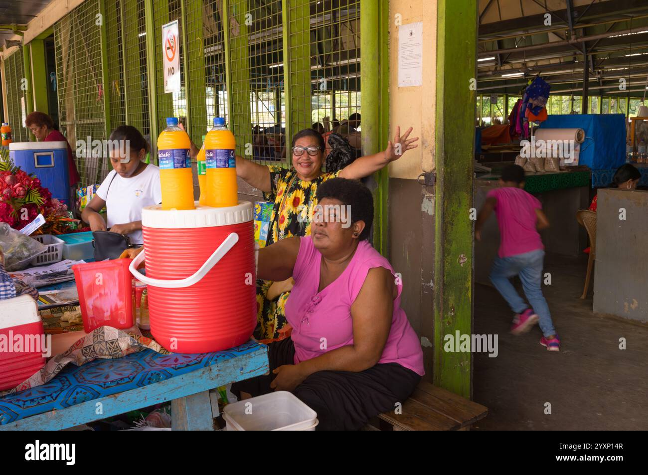 Nadi Municipal Market, Full of colour with vibrant happy traders ...