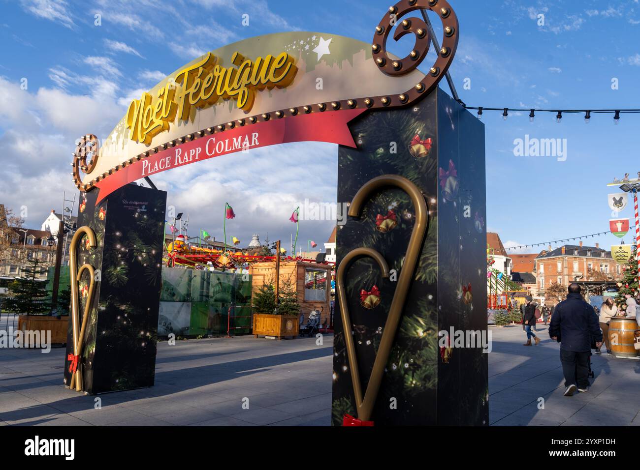 Colmar, Alscae France - December 6, 2024: Christmas market stalls in ...