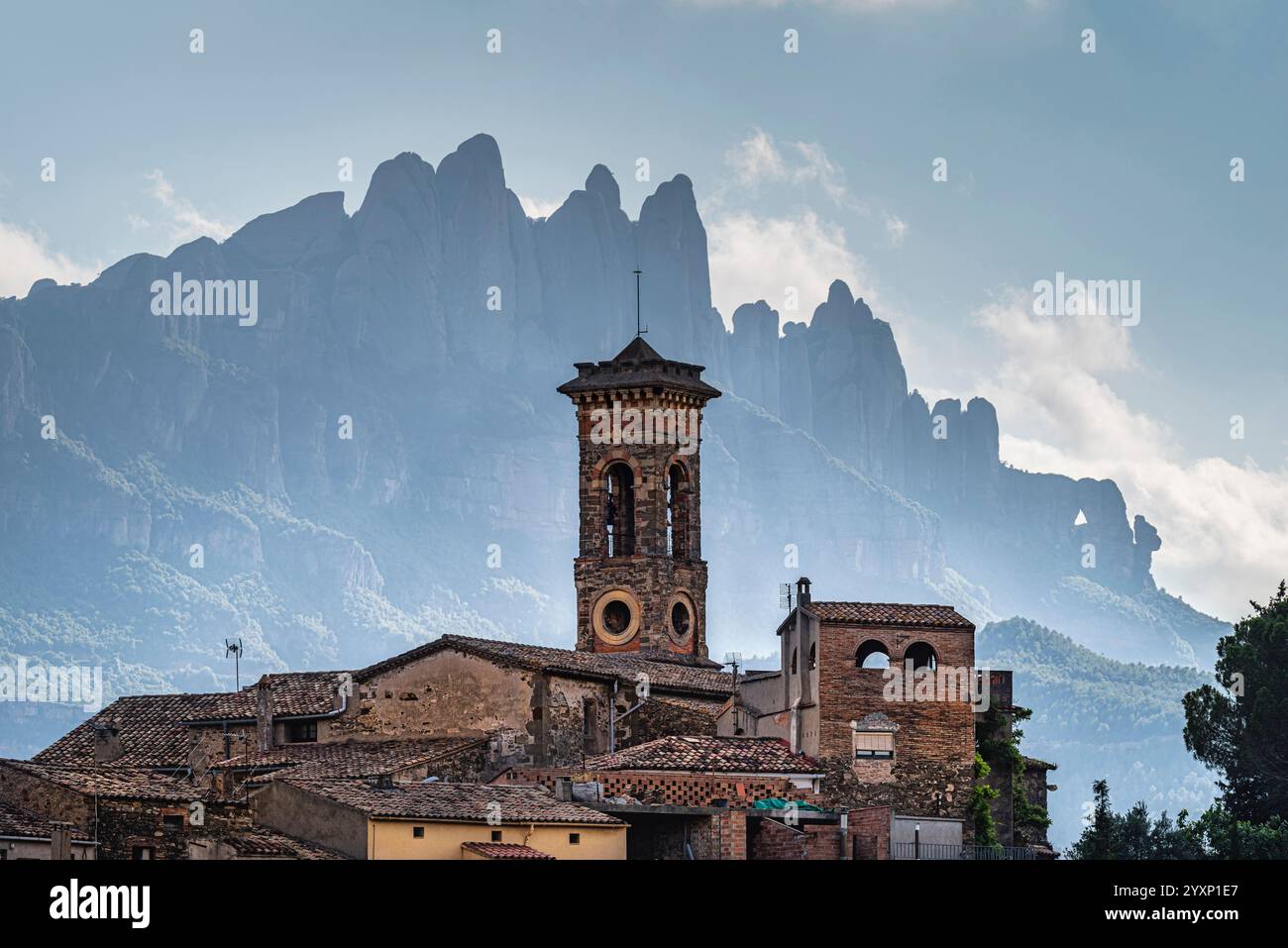 Rural scene and views of Montserrat mountain Stock Photo - Alamy