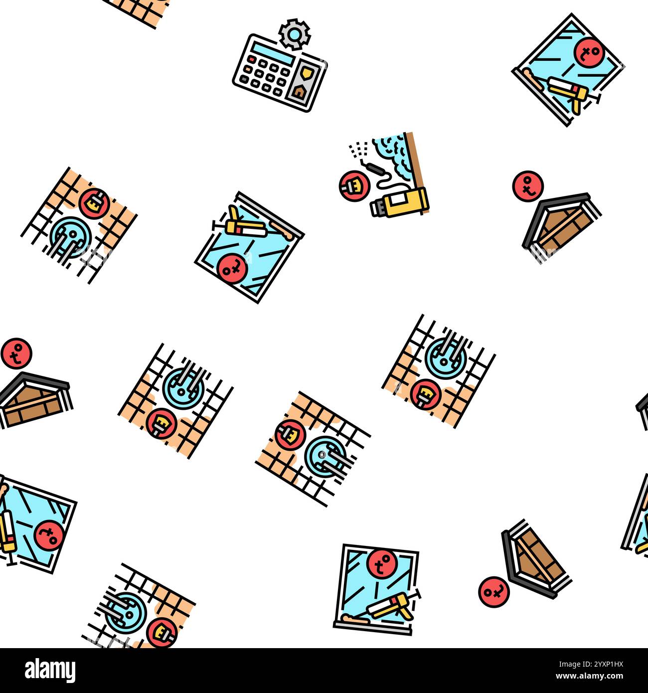 home maintenance cleaning seamless pattern vector Stock Vector Image ...