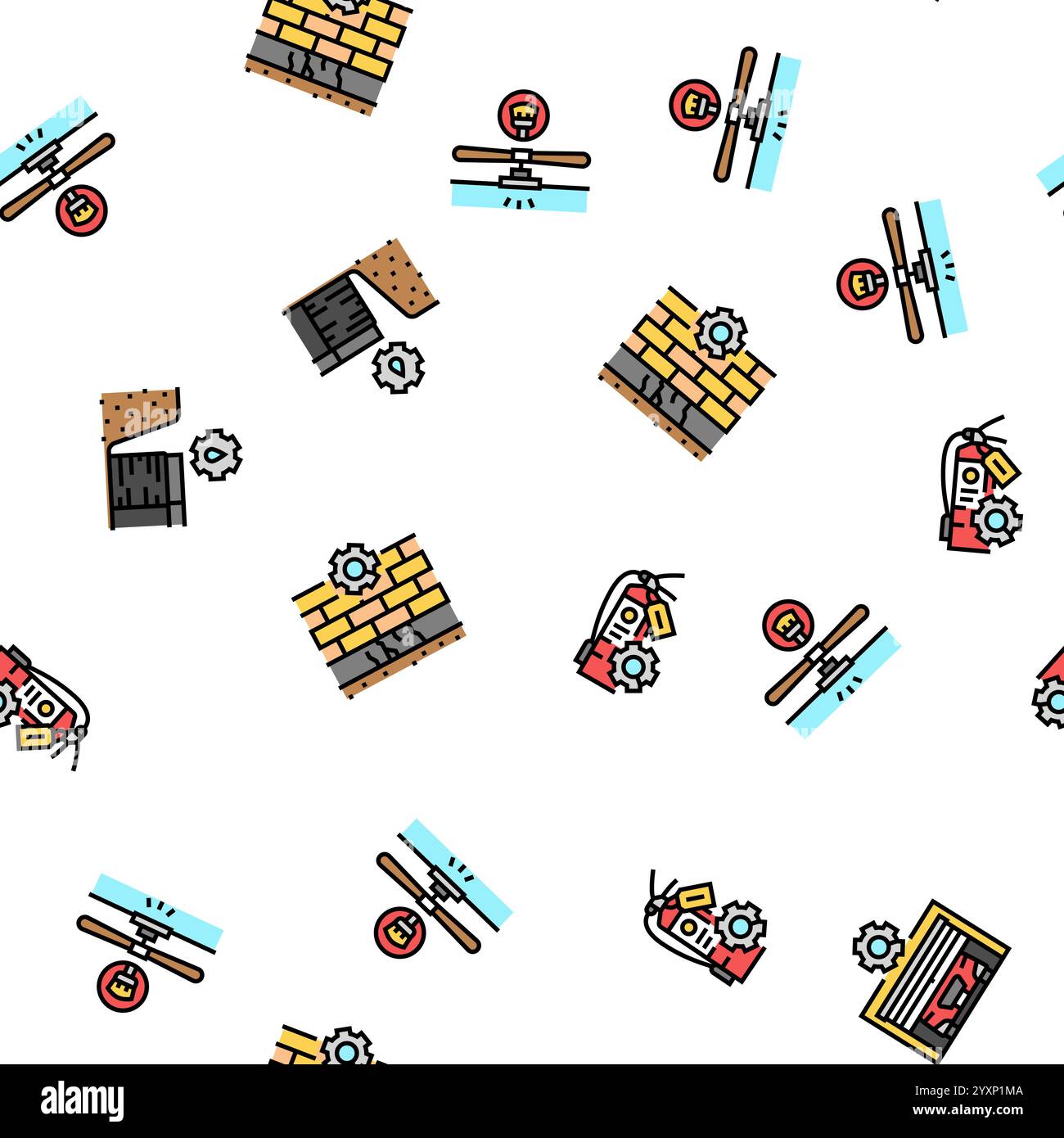 home maintenance cleaning seamless pattern vector Stock Vector Image ...