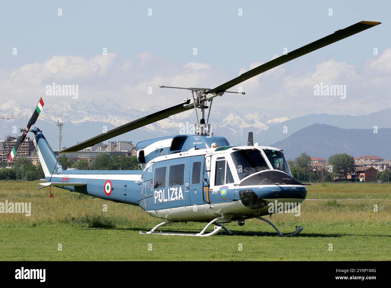 AB-212 helicopter of Italy's State Police (Polizia di Stato Stock Photo ...