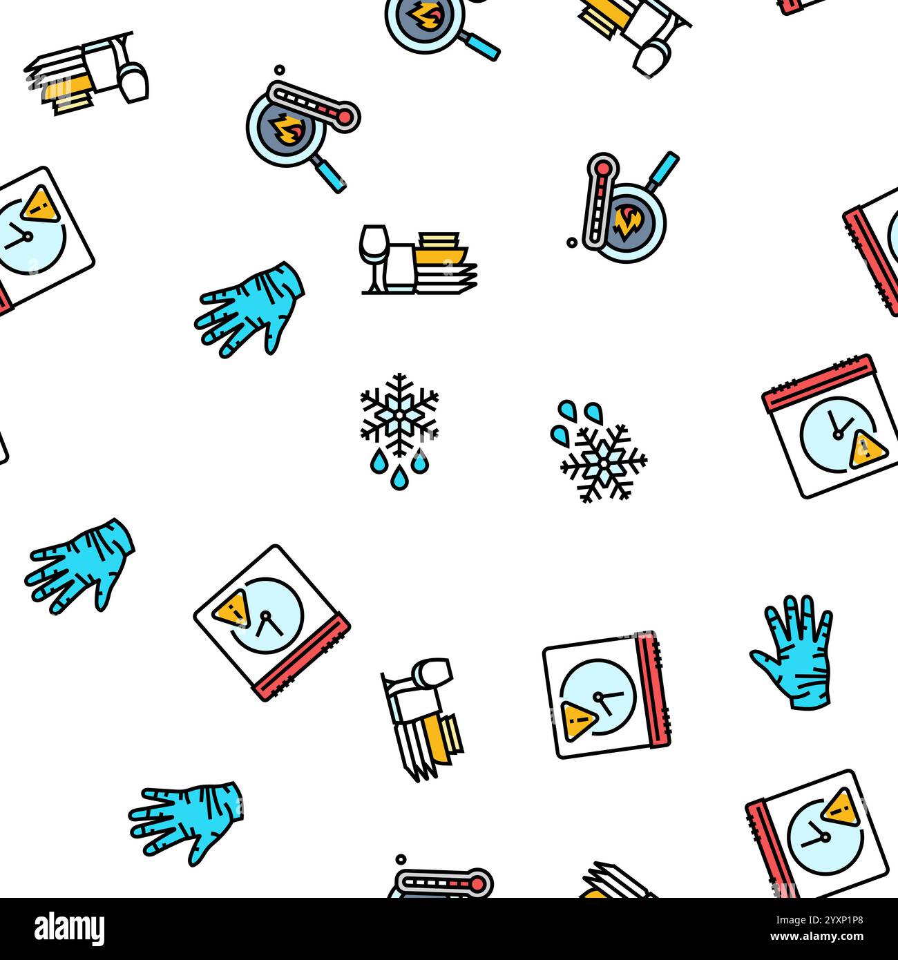 food safety hygiene inspection seamless pattern vector Stock Vector ...