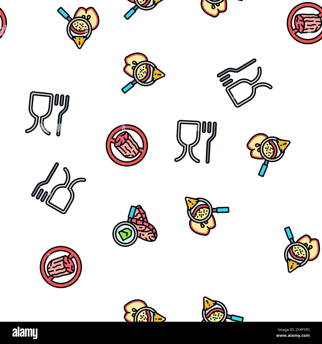 food safety hygiene inspection seamless pattern vector Stock Vector ...
