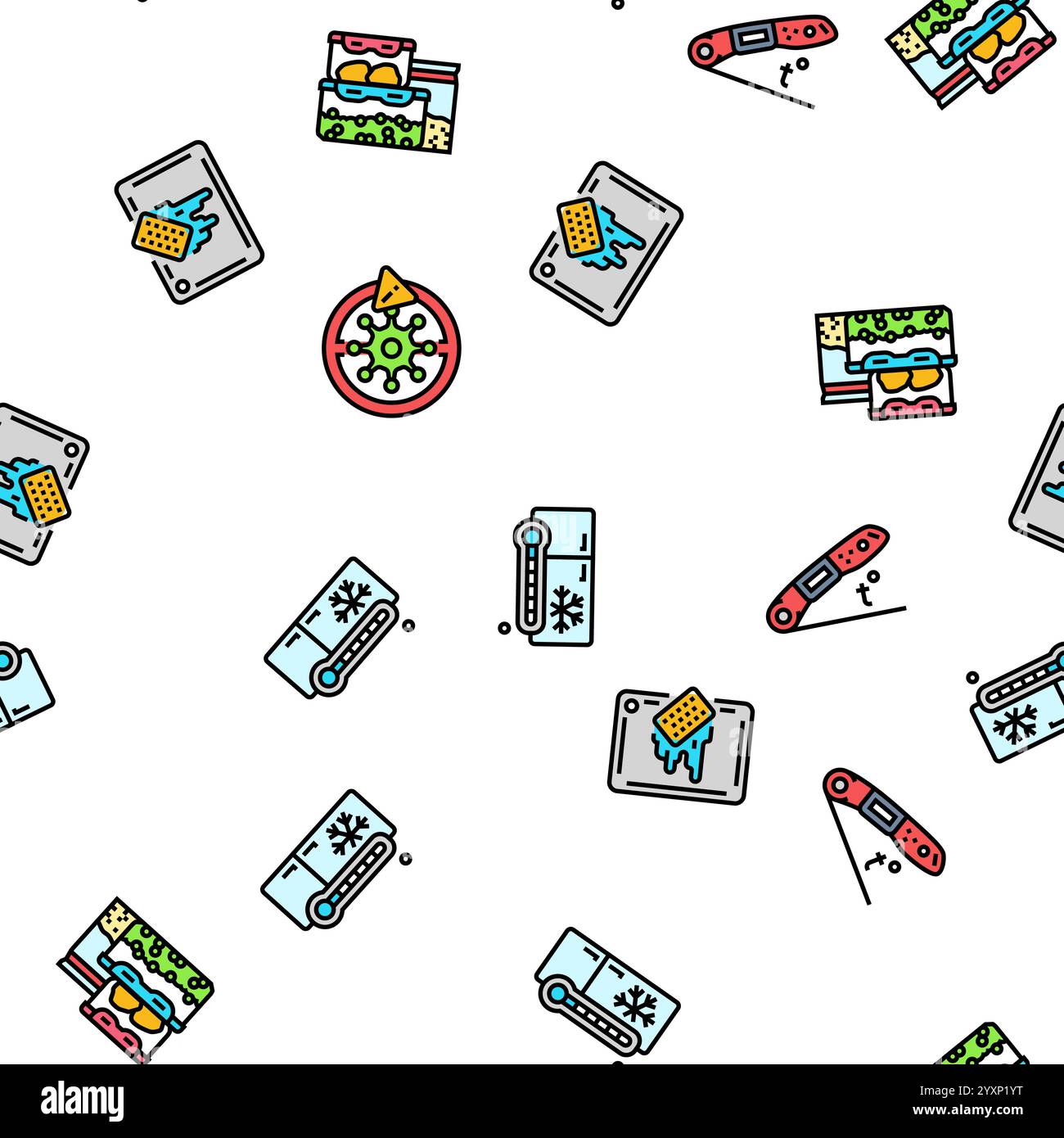 food safety hygiene inspection seamless pattern vector Stock Vector ...