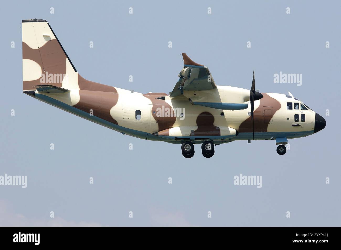 C-27J Spartan military cargo plane of the Turkmen Air Force in flight ...