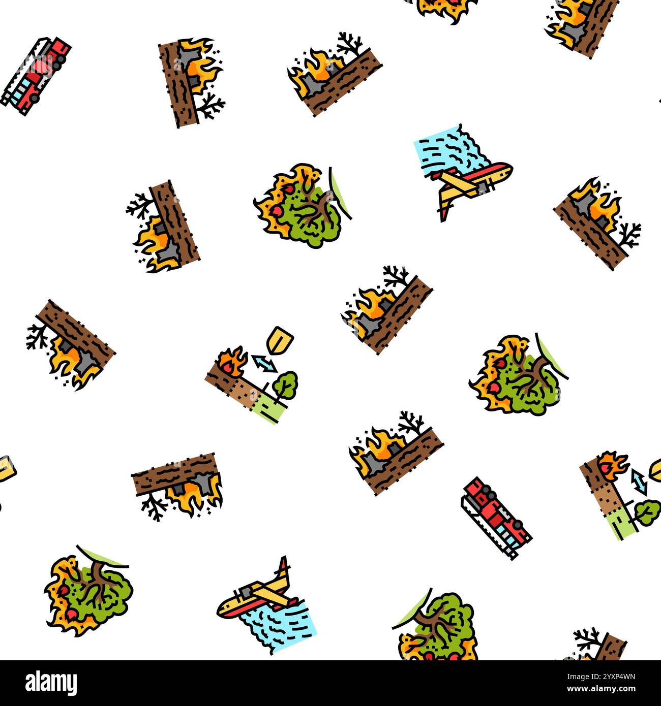 wildfire blaze firestorm burn seamless pattern vector Stock Vector Image & Art - Alamy