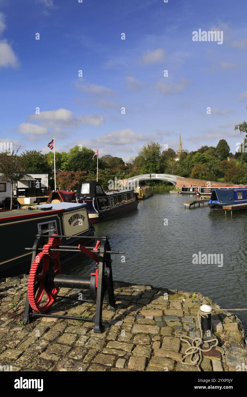 Narrowboats at Braunston Marina, Grand Union canal, Braunston village ...