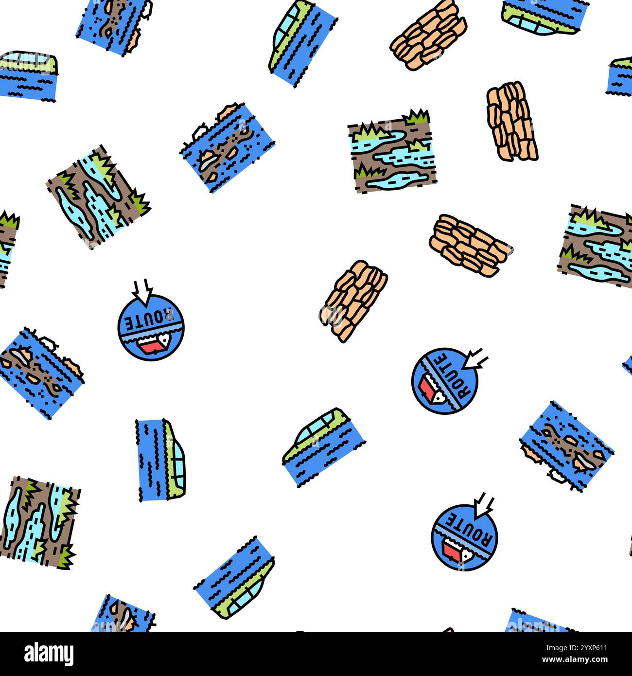 flood water disaster rain seamless pattern vector Stock Vector Image ...