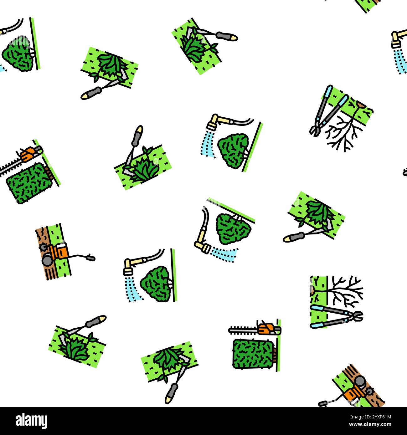 garden maintenance mulching seamless pattern vector Stock Vector Image ...